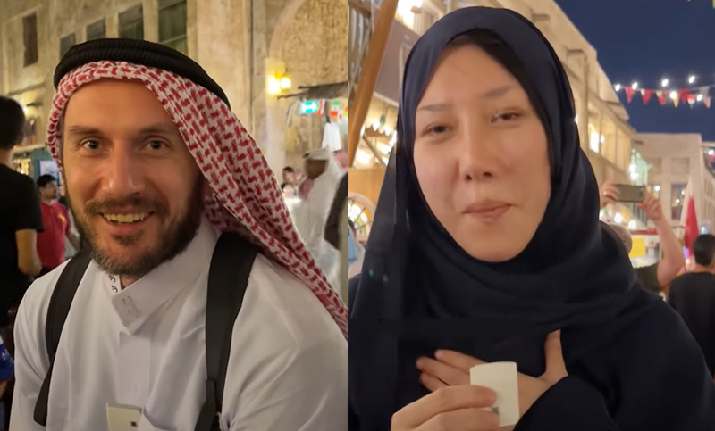 প্রথমবার সাদা জুব্বা ও হিজাব পরছেন অনেক দর্শক